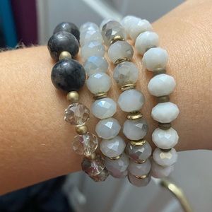 Jewelry | Blues Natural Stone Bracelet Stack | Poshmark